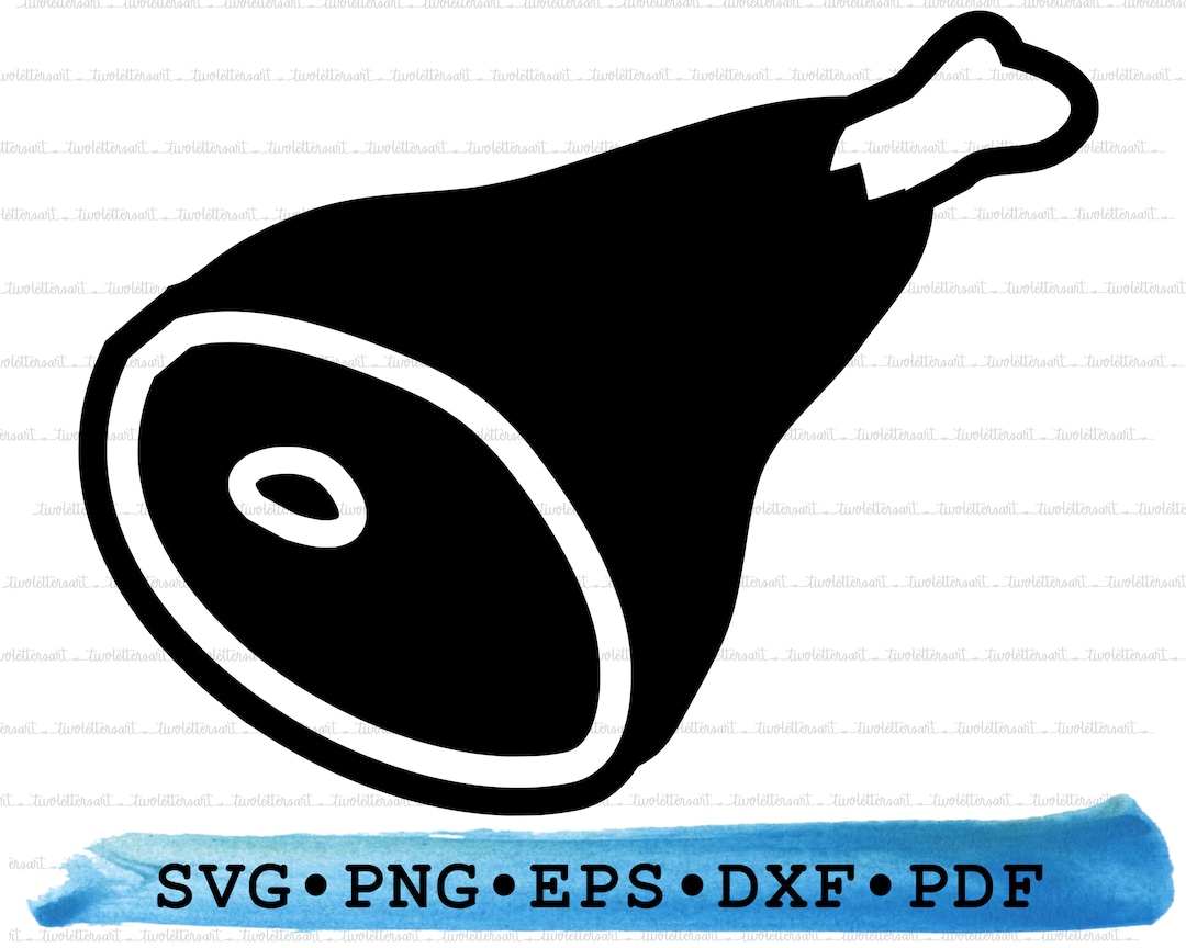 Ham on the Bone Silhouette, Ham Svg, Ham Png, Ham Cricut, Ham on the ...