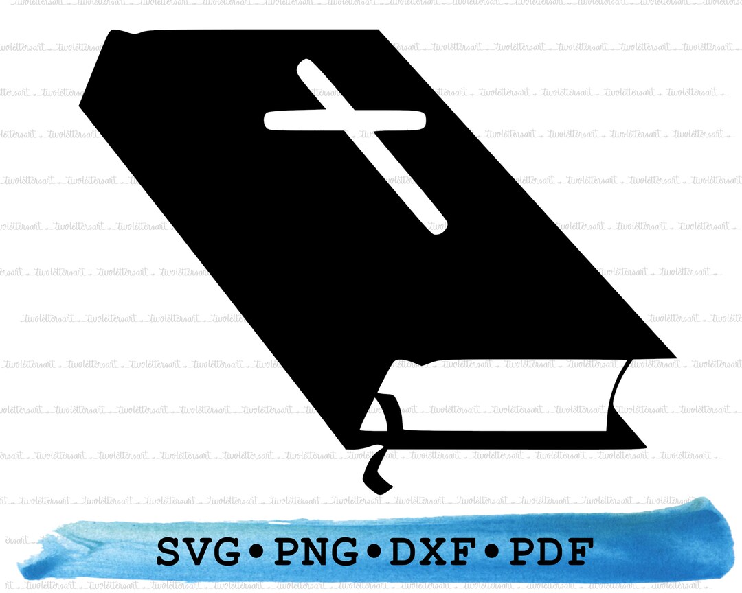 Bible Silhouette SVG PNG DXF Pdf – Christian Icon for Cricut Crafts ...