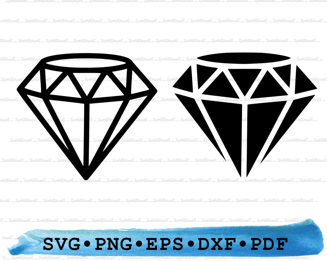 Diamond Svg, Diamond Silhouette, Crystal Cricut Transparent Outline ...