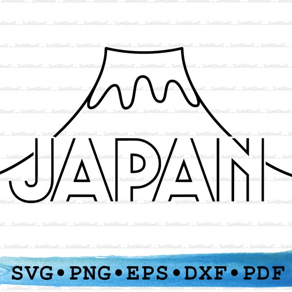 Mount Fuji Outline Svg - Etsy