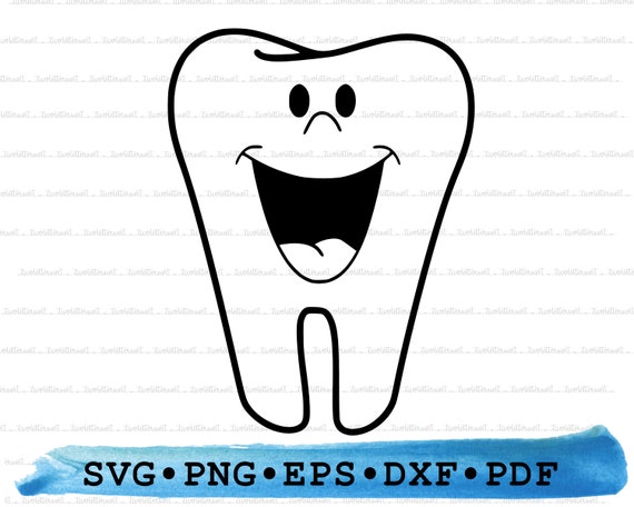 Happy Tooth Svg Happy Tooth Silhouette Teeth Dentist Cricut - Etsy