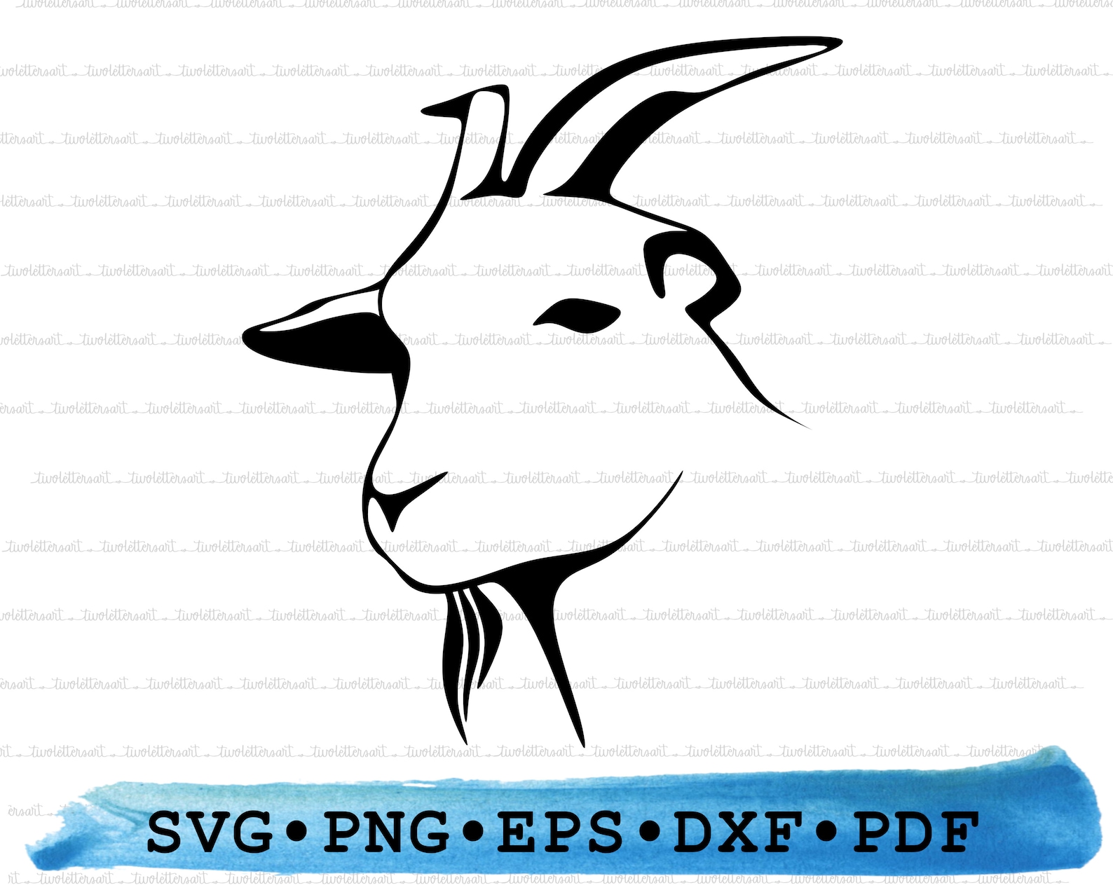 Goat Svg Goat Png Goat Head Cut Files Cricut Farm Animal | Etsy