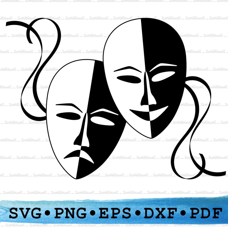Theater Mask Svg - Etsy