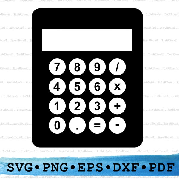 Calculator Svg - Etsy