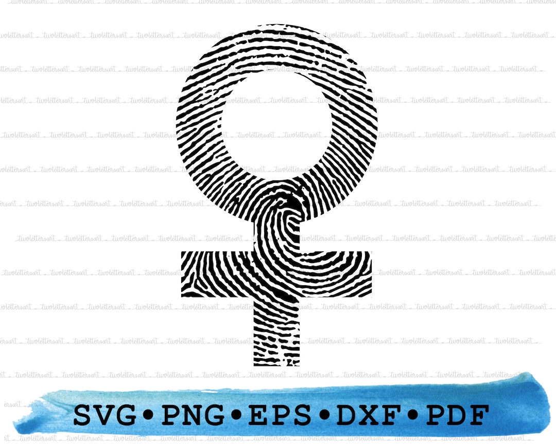 Female Symbol Fingerprint Silhouette, Female Symbol Fingerprint Svg ...