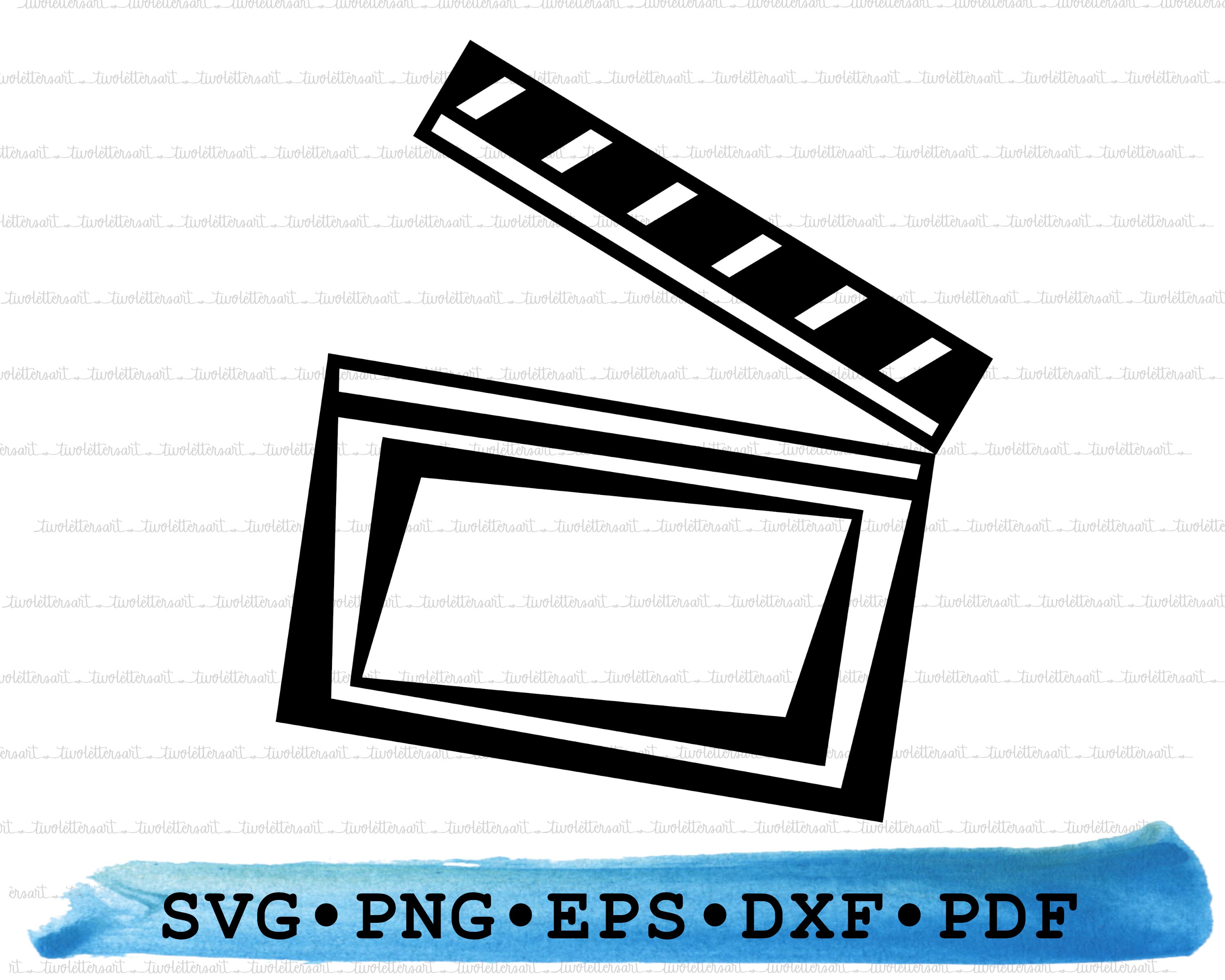 Clapperboard Silhouette Clapperboard Svg Clapperboard Png - Etsy