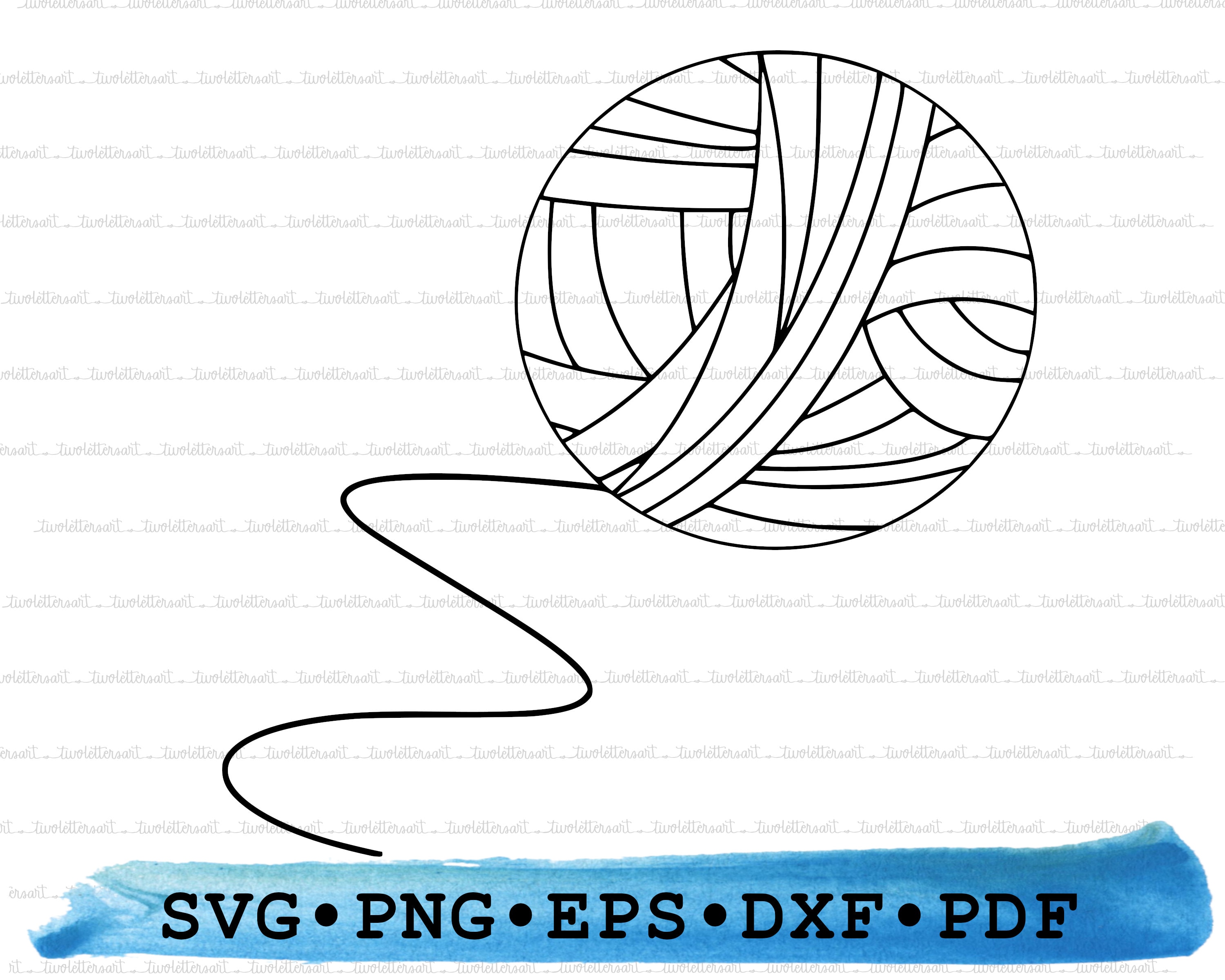 Ball of Yarn Svg, Yarn Silhouette, Thread Knitting Crochet Cricut ...