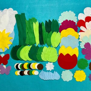Felt Board Activity Flannel Board Spring Flowers Garden Felt Wall ...