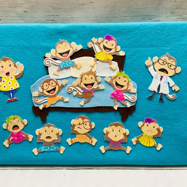 Five Little Monkeys - Etsy