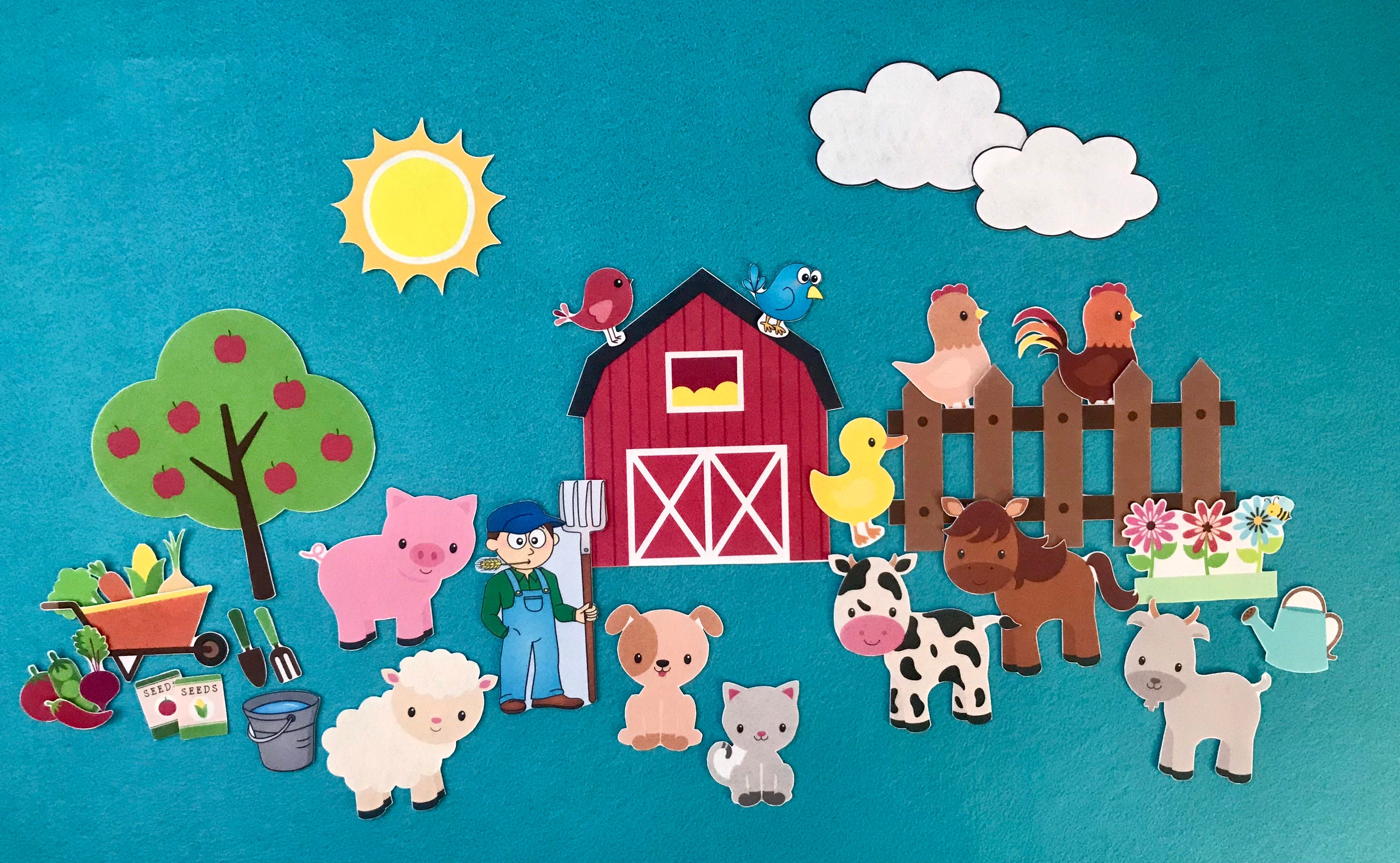 Old Macdonald Had a Farm Felt Story Farm Felt Set - Etsy Denmark