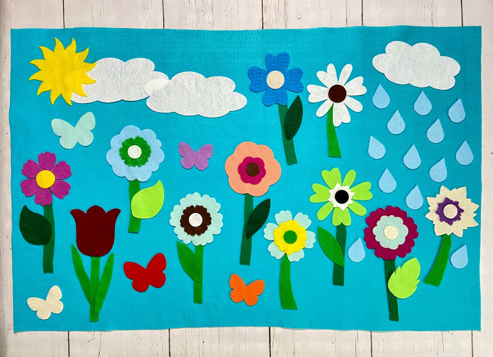 Felt Board Activity Flannel Board Spring Flowers Garden | Etsy