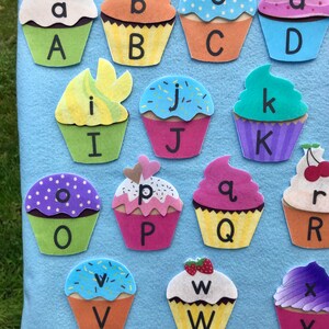Alphabet Matching Felt Alphabet Cupcake Matching - Etsy