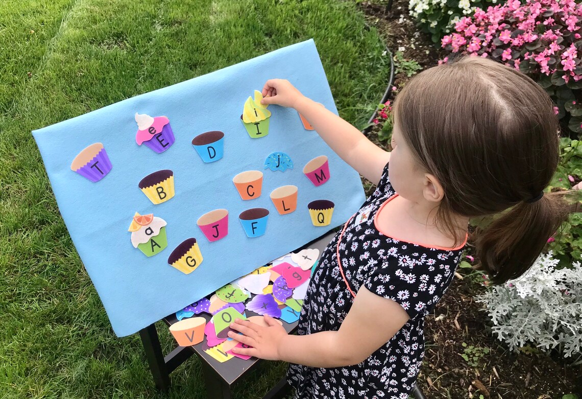 Alphabet Matching Felt Alphabet Cupcake Matching - Etsy