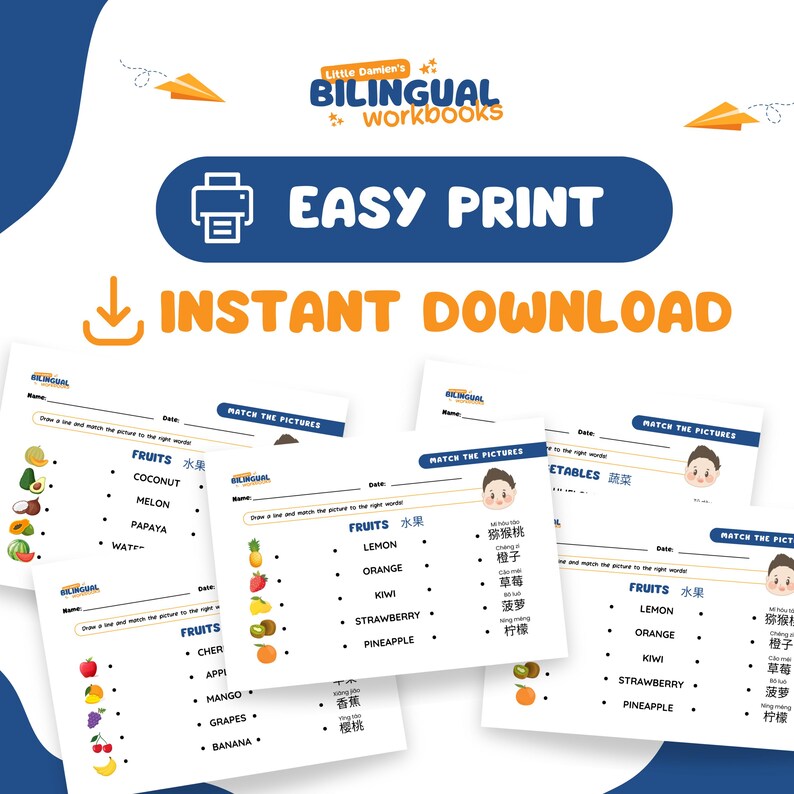 Bilingual Chinese-english Learning Workbook Mega Bundle for Kids ...