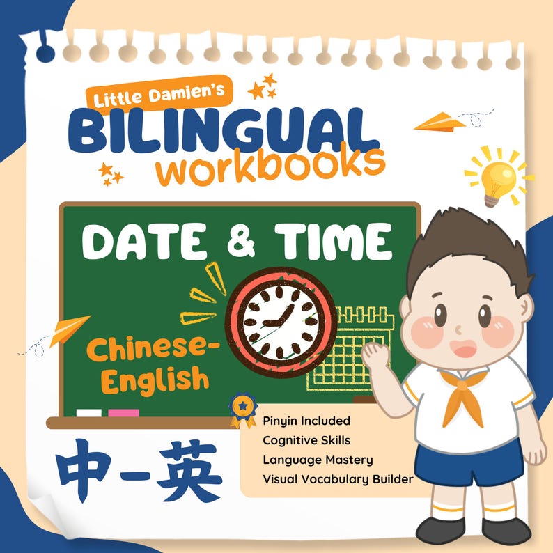 Chinese Learning Date Time Worksheet | Read Clocks, Days of the Week ...