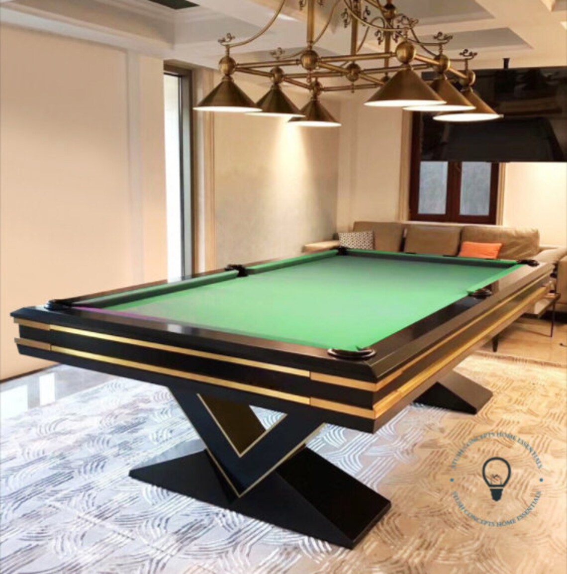 SC V Style Pool Table Modern Pool Table - Etsy
