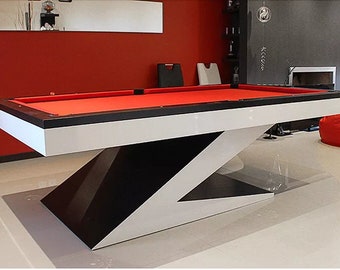 7ft or 8ft Poseidon Pool Table Matte Black & Titan Blue - Etsy