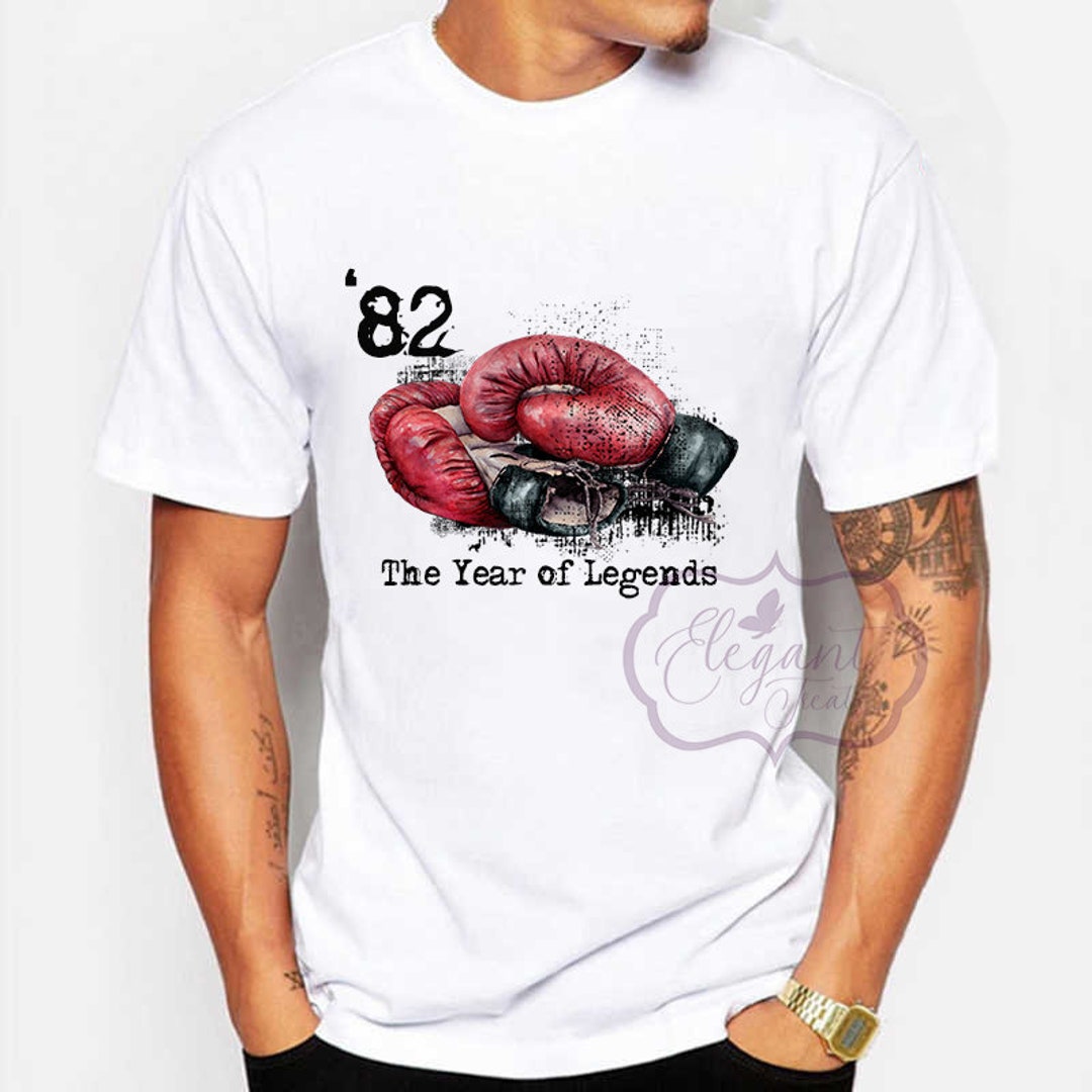 Personalised Boxing Glove T-shirt FATHER'S DAY Born Legend Birthday ...