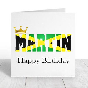 Personalised Jamaican Birthday Card, Jamaican Card for Dad, Jamaican ...