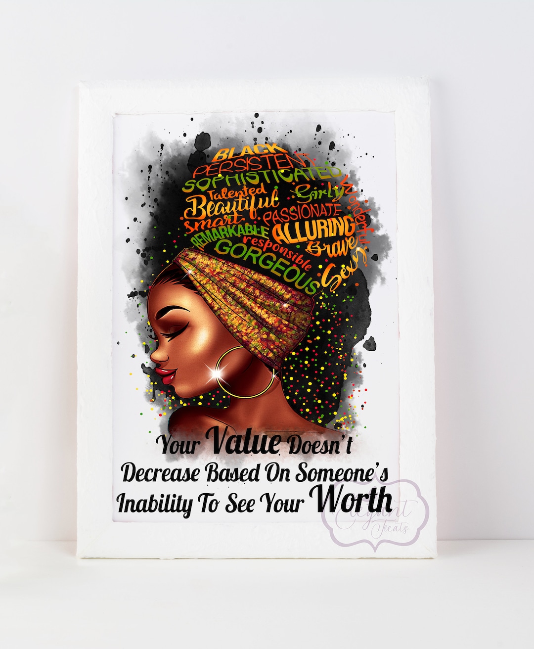 Black Queen Affirmation A4 Prints I Positivity Motivational Art Print ...