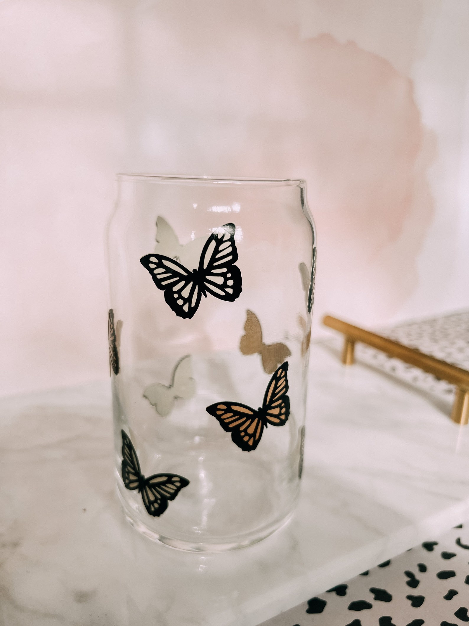Butterfly Can Glass Butterfly Coffee Cup Trendy Cup - Etsy