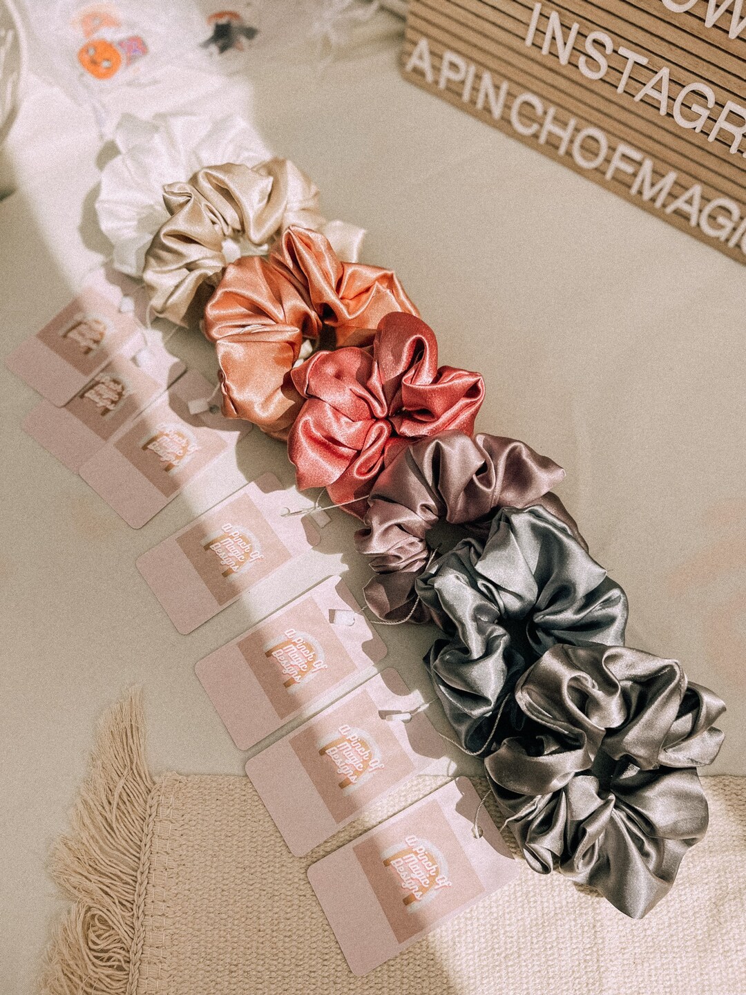 Satin Scrunchies, 80's Scrunchies, Boho Scrunchies, XXL JUMBO Scrunchie ...