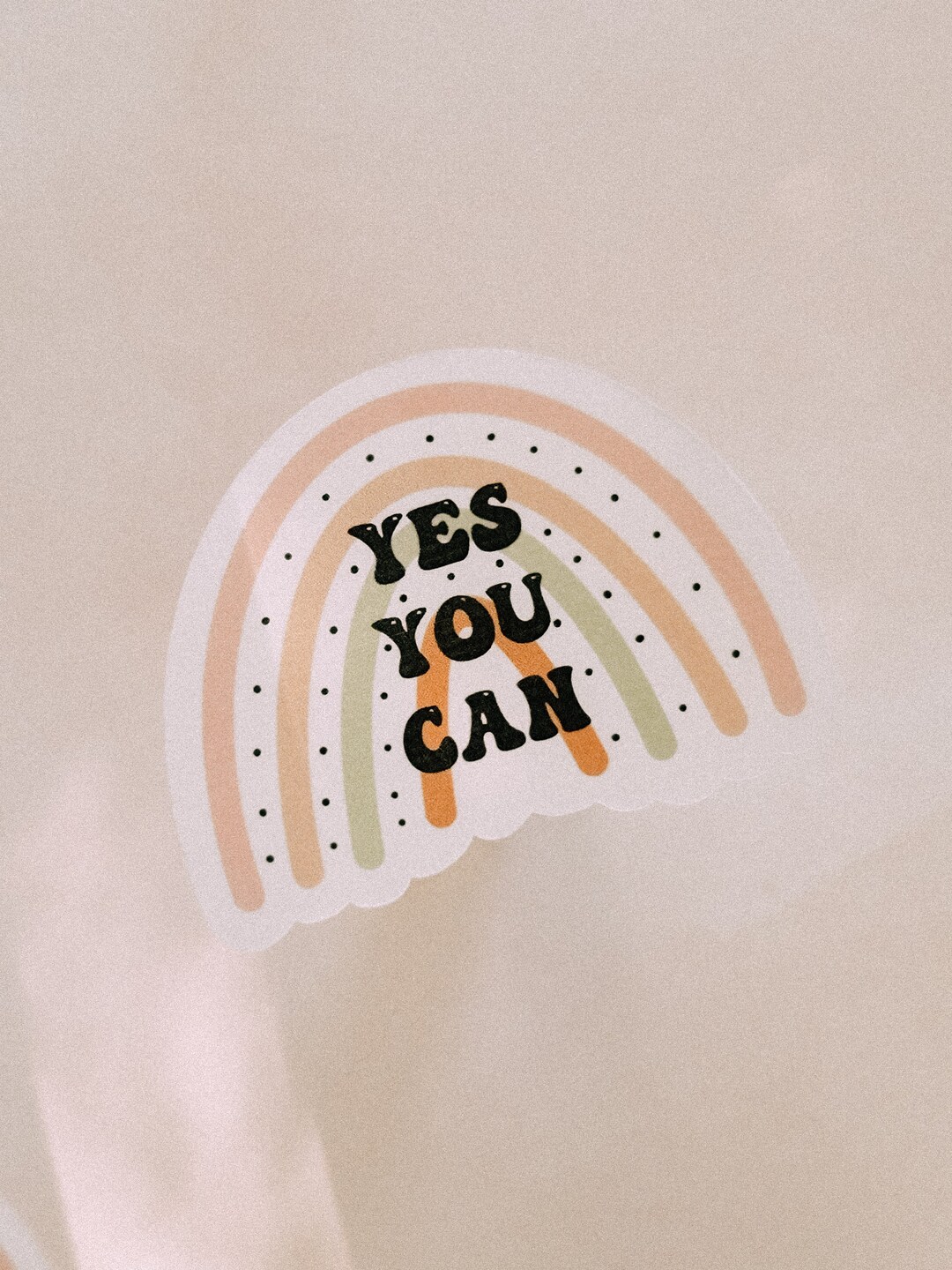 Yes You Can Sticker, Rainbow Sticker, Motivational Sticker, Hydroflask ...