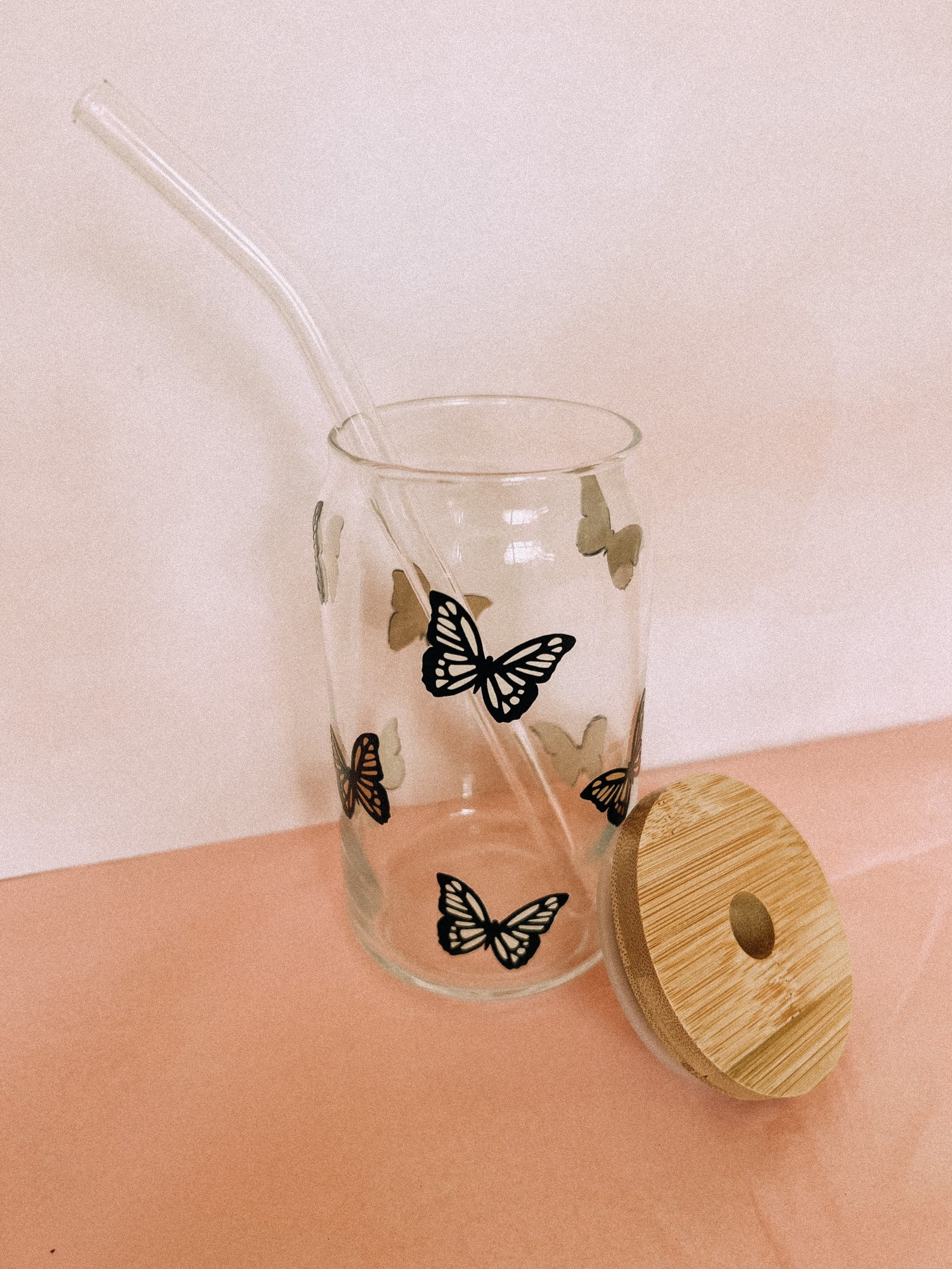 Butterfly Can Glass Butterfly Coffee Cup Trendy Cup - Etsy