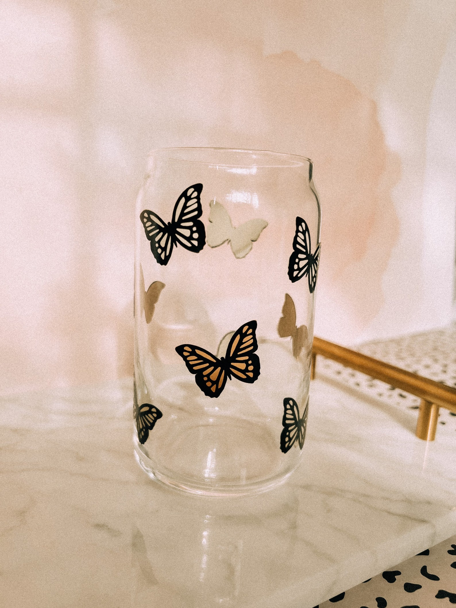 Butterfly Can Glass Butterfly Coffee Cup Trendy Cup - Etsy