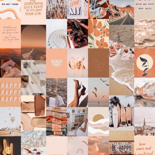 Personalized Wall Collage Kit Preset Blue Gray Aesthetic Etsy