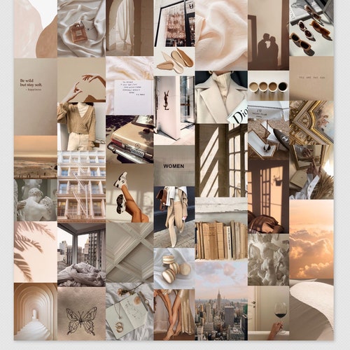 Cream Wall Collage Kit DIGITAL - Etsy