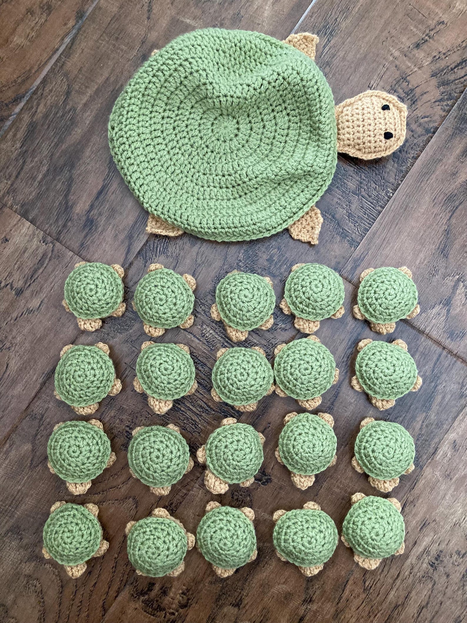 Crochet Turtle Memory Game, Counting Game, Colour Match Game ...