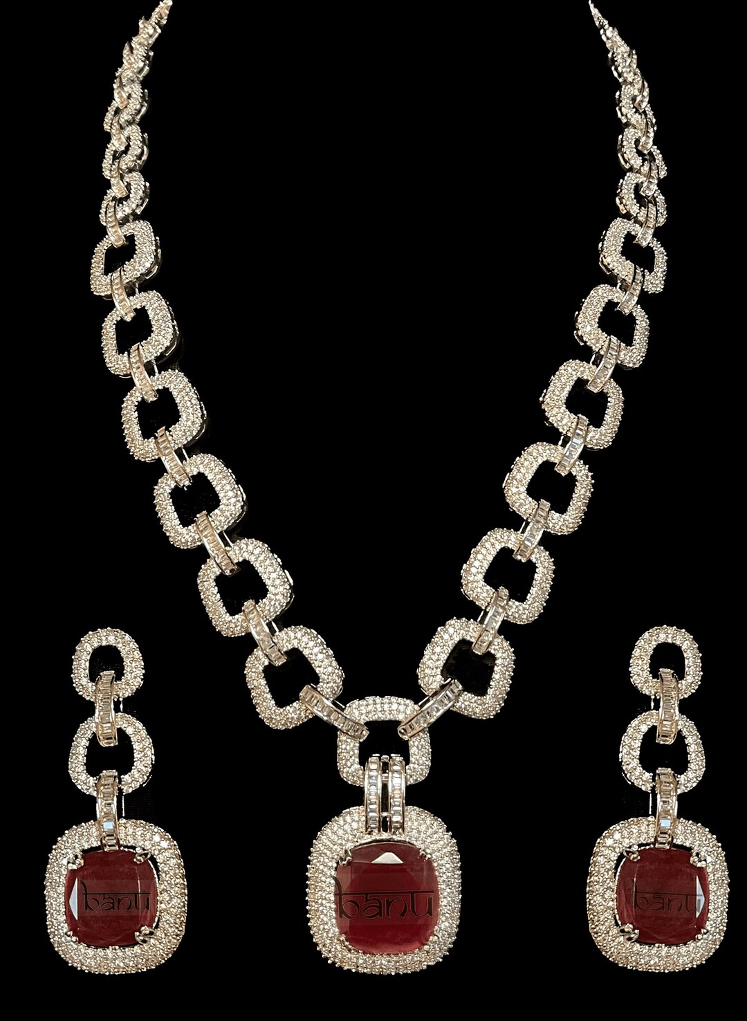 Scarlet I Victorian Ruby Set - Red Jewelry Set- Bridal Jewelry - Etsy