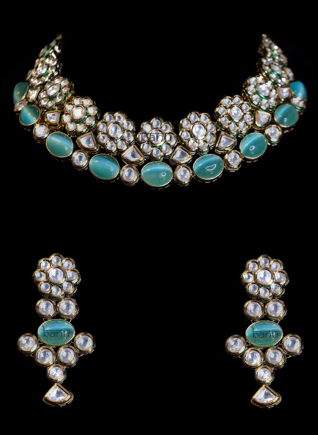 Indian Bridal Amber Essence Jewelry Choker Set With a Combination of ...