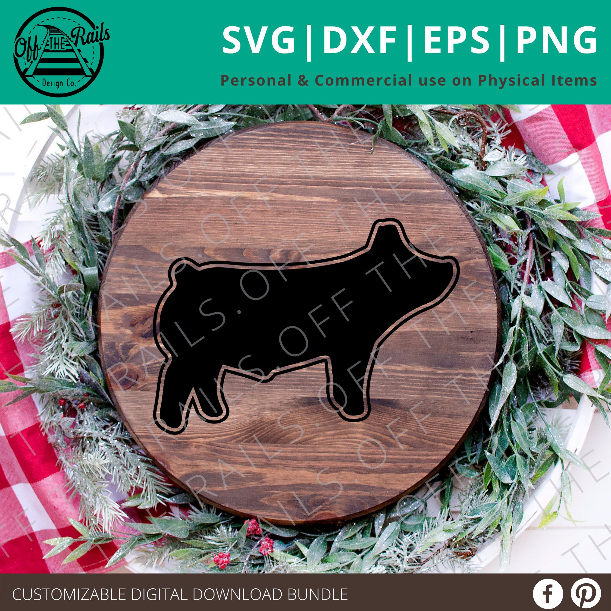 Pig SVG Bundle: Show Pig Design, Farm Animal (digital Download) - Etsy