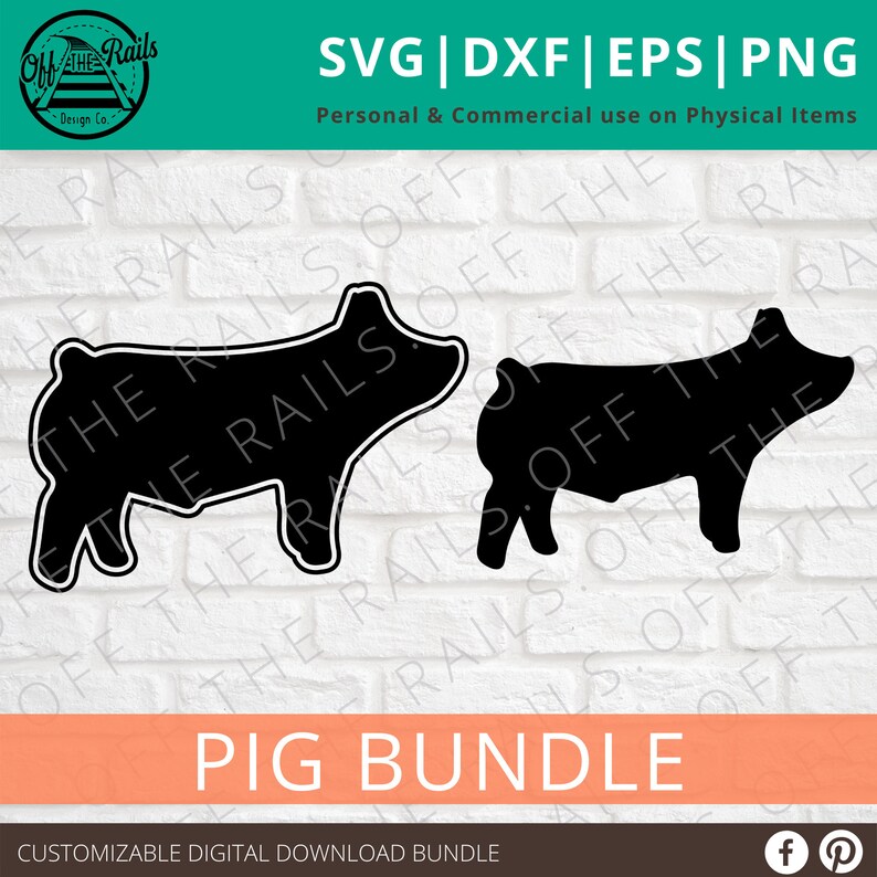 Pig SVG Bundle: Show Pig Design, Farm Animal (digital Download) - Etsy