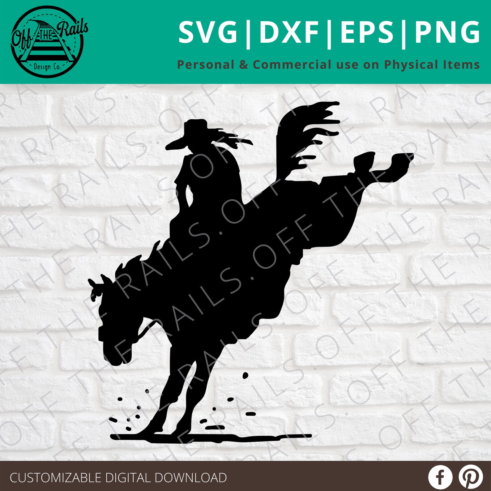 Female Bronc Rider SVG - Bronc SVG - Rodeo Svg - Dxf, Eps, Png, Svg ...