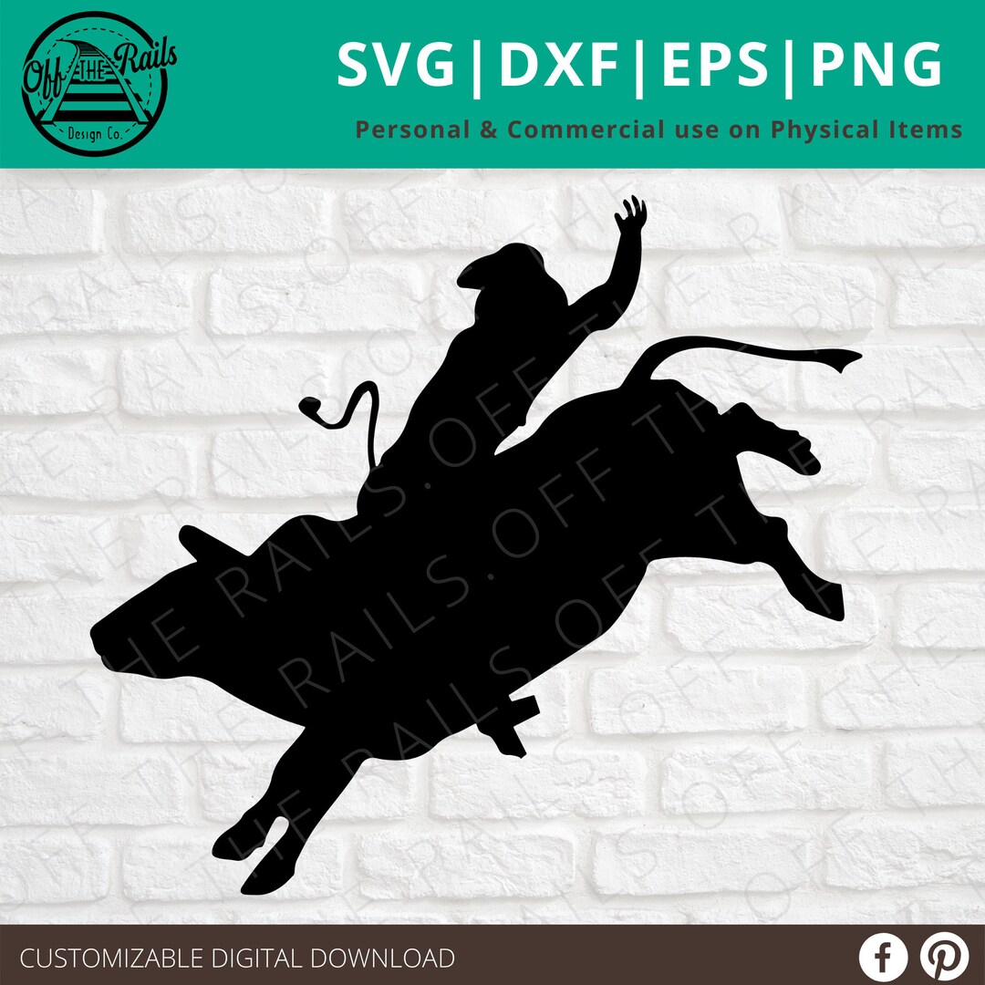 Rodeo Bull Rider SVG - Bull SVG - Rodeo Svg - Dxf, Eps, Png, Svg ...