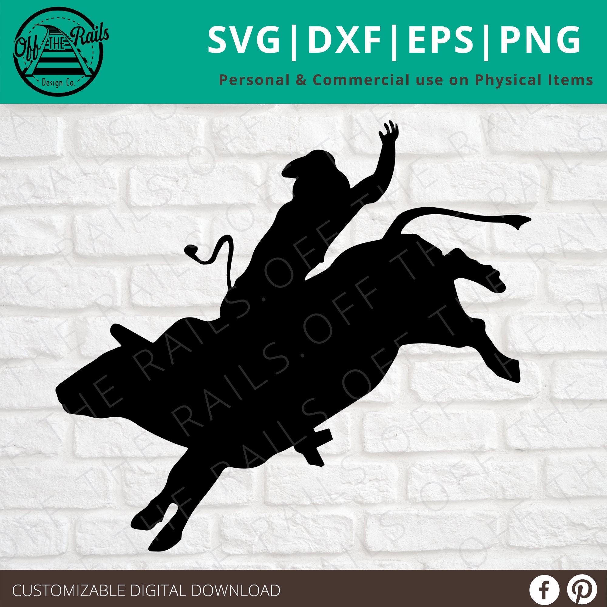 Rodeo Bull Rider SVG Bull SVG Rodeo Svg Dxf Eps Png - Etsy