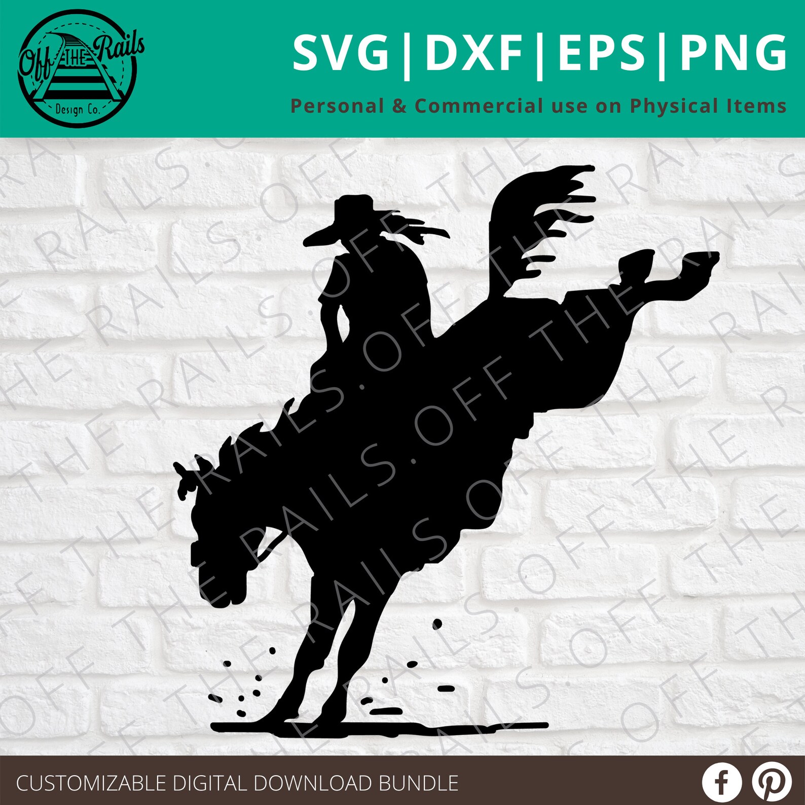 Rodeo Bronc Rider SVG Bundle Bronc SVG Rodeo Svg Dxf | Etsy