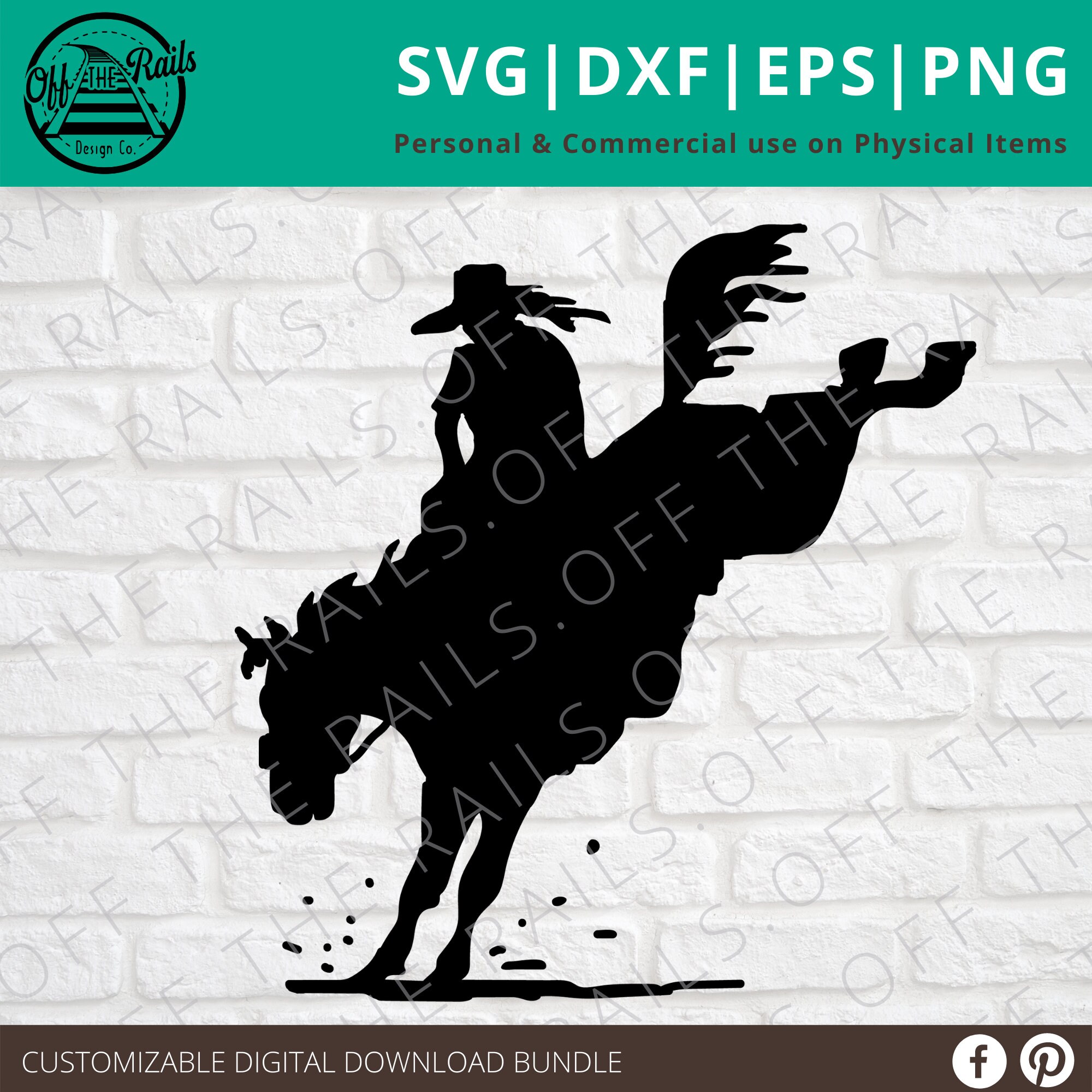 Rodeo Bronc Rider SVG Bundle Bronc SVG Rodeo Svg Dxf | Etsy