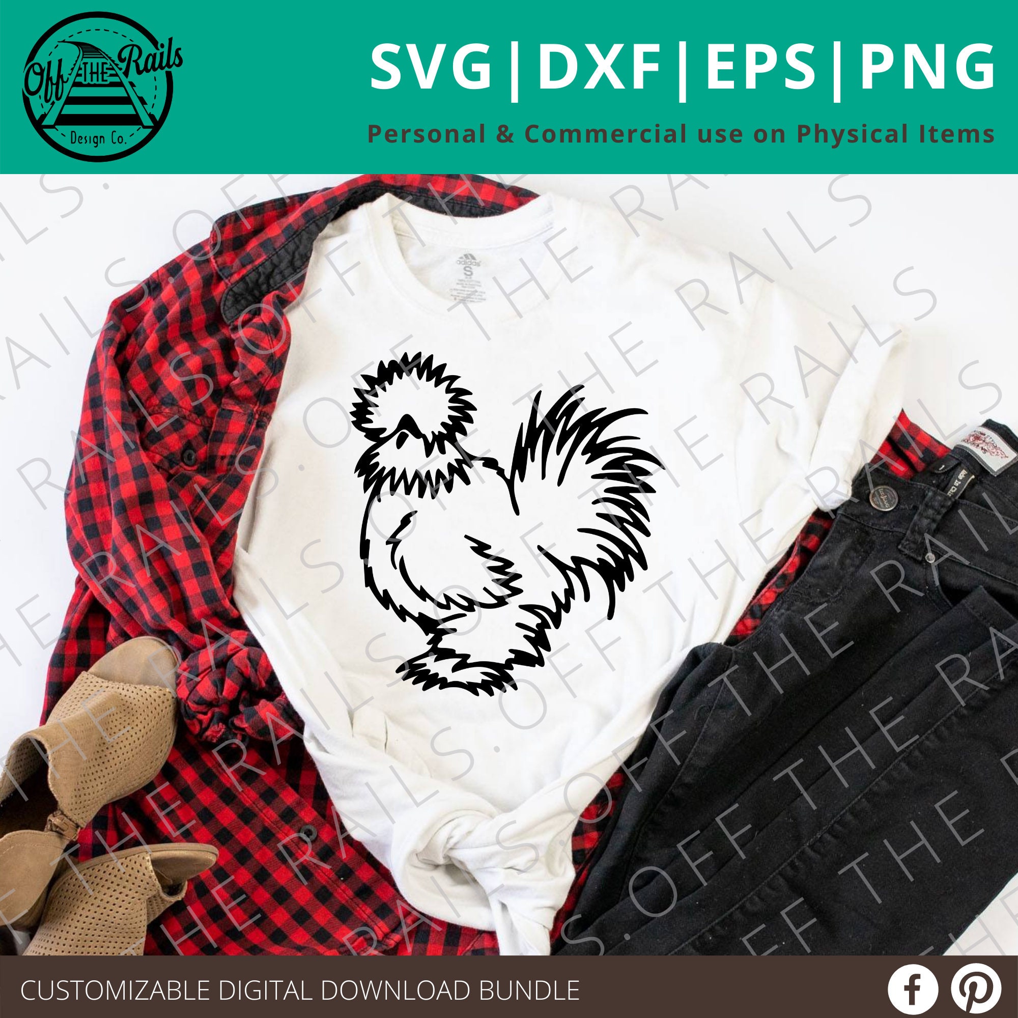 Silkie Chicken SVG Bundle: Show Chicken Design (digital Download) - Etsy