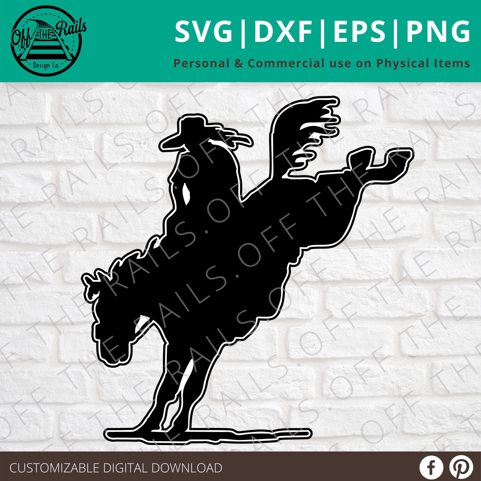 Female Bronc Rider SVG - Bronc SVG - Rodeo Svg - Dxf, Eps, Png, Svg ...