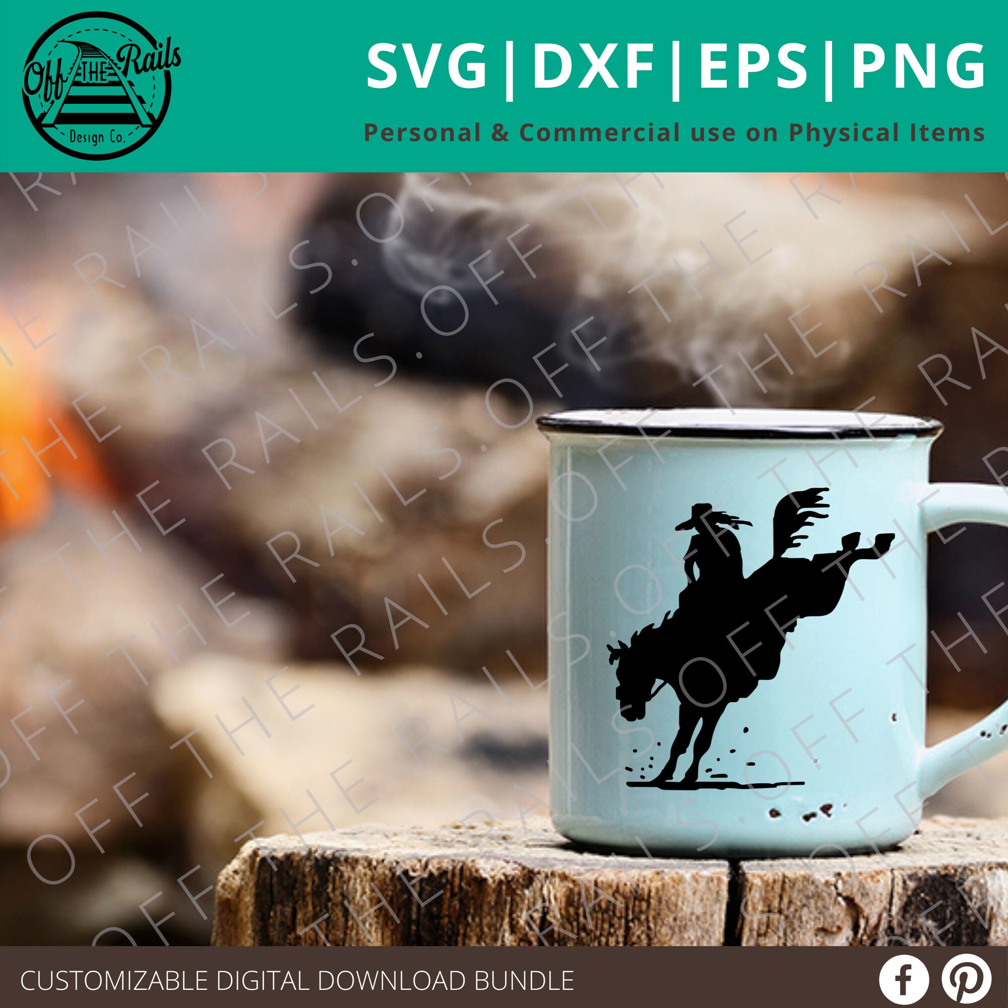 Rodeo Bronc Rider SVG Bundle Bronc SVG Rodeo Svg Dxf | Etsy