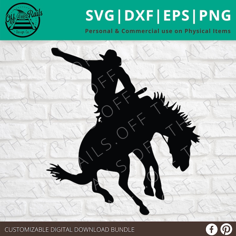 Rodeo Bronc Rider SVG Bundle Bronc SVG Rodeo Svg Dxf - Etsy