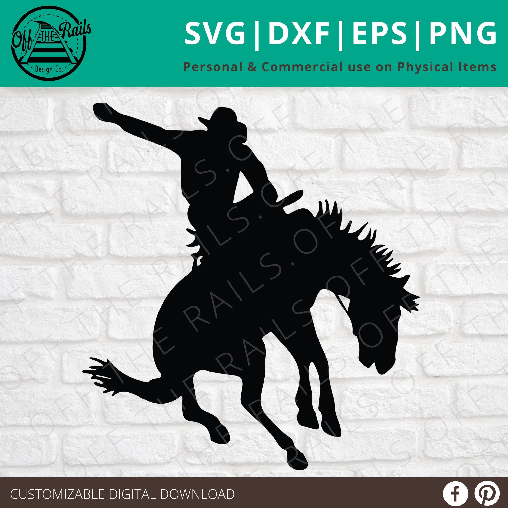 Rodeo Bronc Rider SVG Bronc SVG Rodeo Svg Dxf Eps Png - Etsy Canada