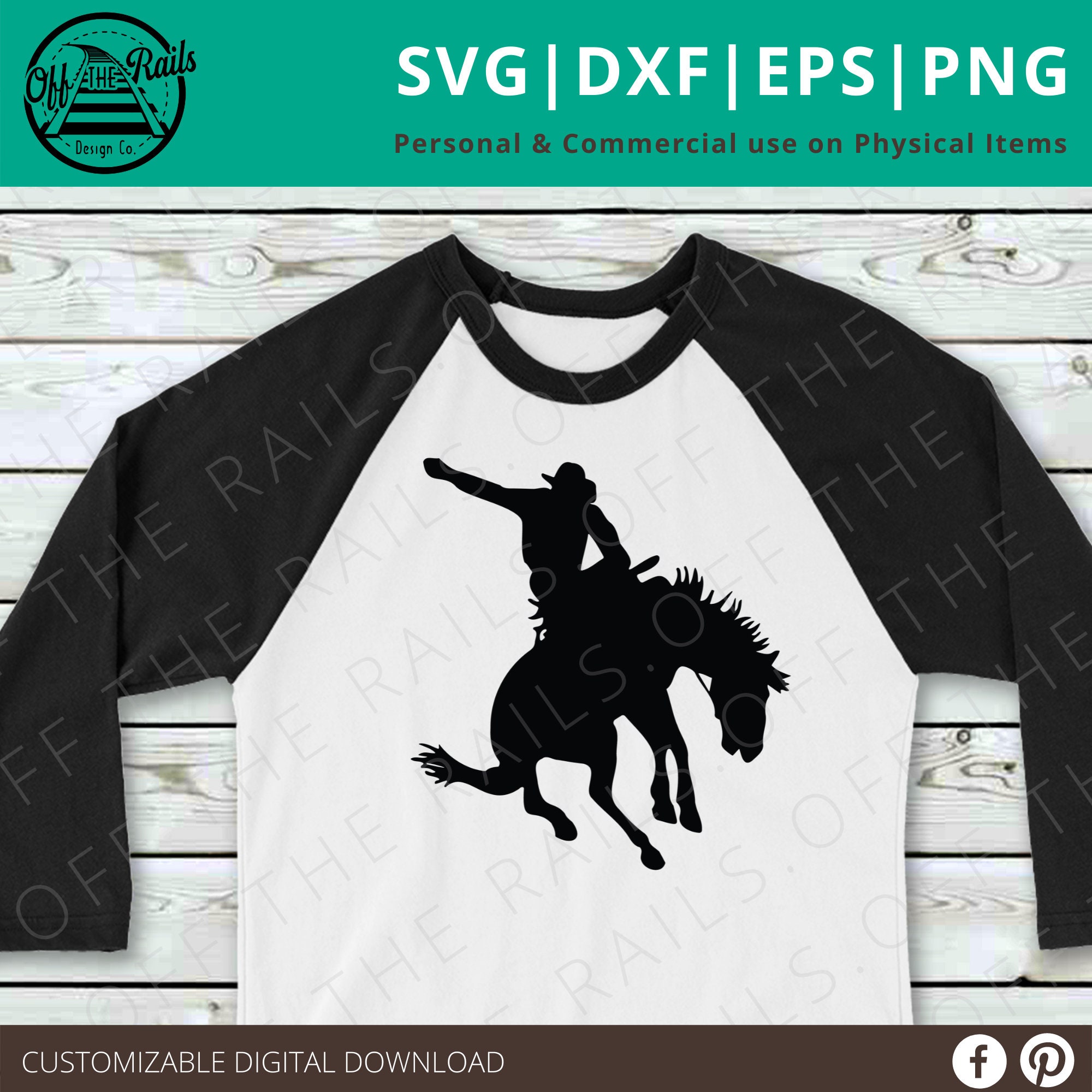 Rodeo Bronc Rider SVG Bronc SVG Rodeo Svg Dxf Eps Png - Etsy Canada