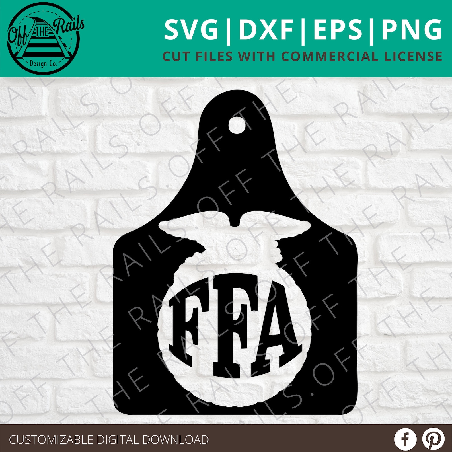 FFA Emblem Eartag SVG digital FFA design FFa svg ffa | Etsy