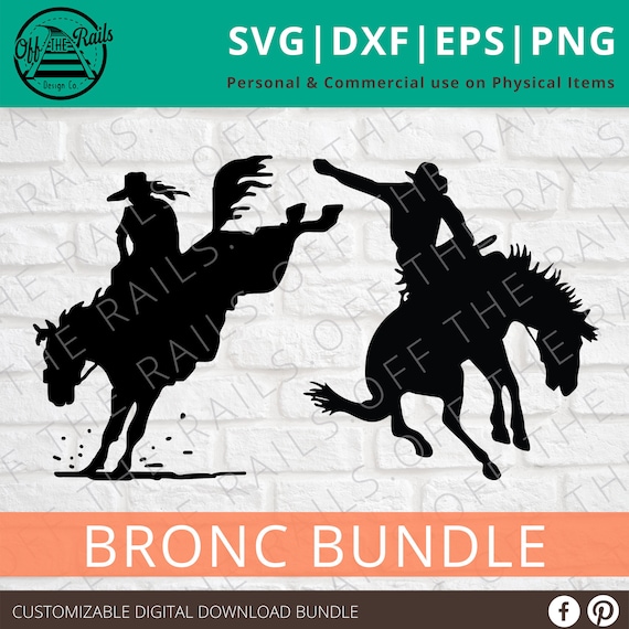 Rodeo Bronc Rider SVG Bundle Bronc SVG Rodeo Svg Dxf | Etsy