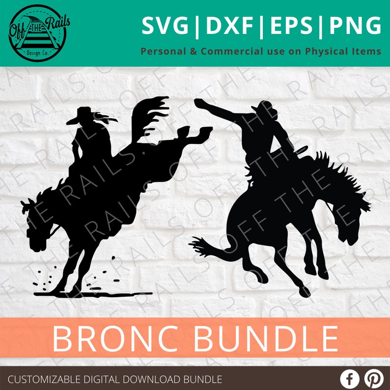 Rodeo Bronc Rider SVG Bundle Bronc SVG Rodeo Svg Dxf - Etsy